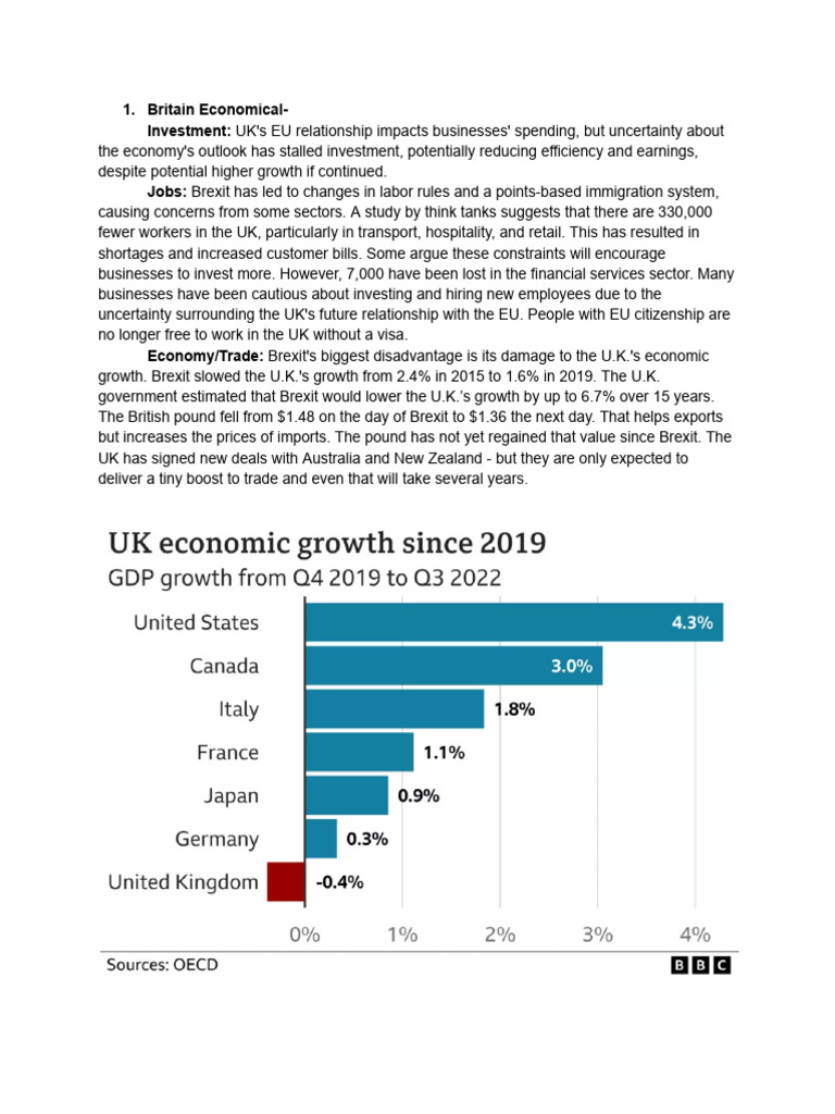 Brexit's Economic Impact on the UK | PDF