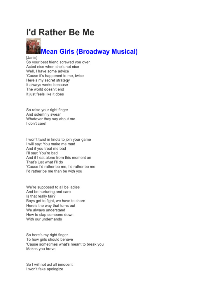 I'd Rather Be Me: Empowering Self-Expression | PDF