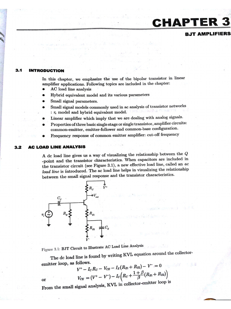 Chapter 3 BJT Amplifier | PDF