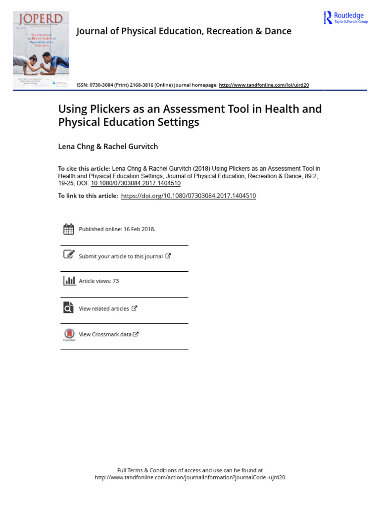Plickers for Health Education Assessment | PDF | Educational Technology ...