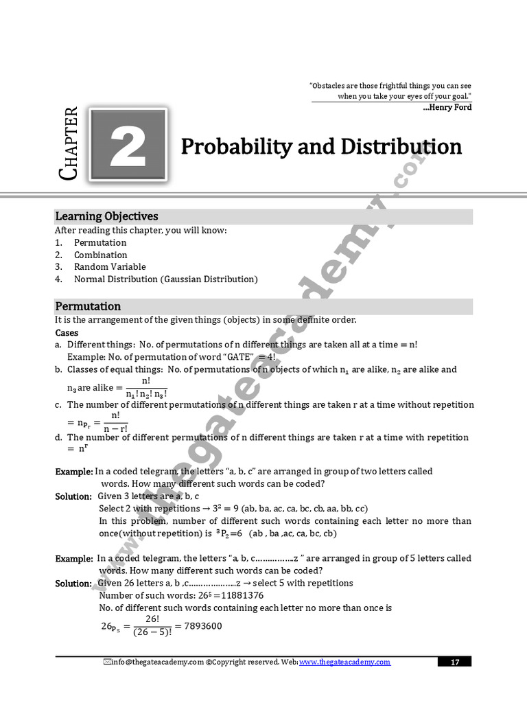 Notes | PDF | Variance | Mean