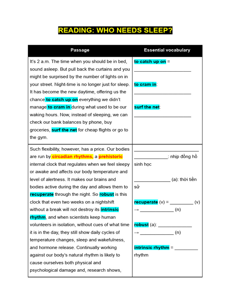 Who Needs Sleep | Download Free PDF | Sleep | Circadian Rhythm