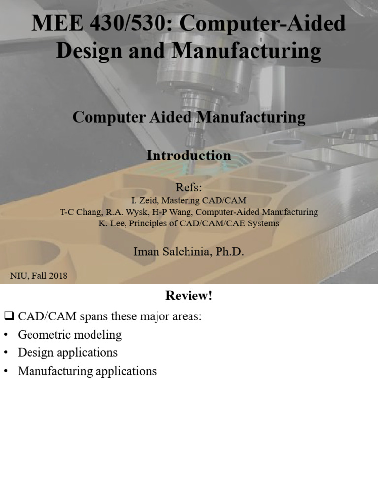 Cam Lecture | PDF | Machining | Computer Aided Design