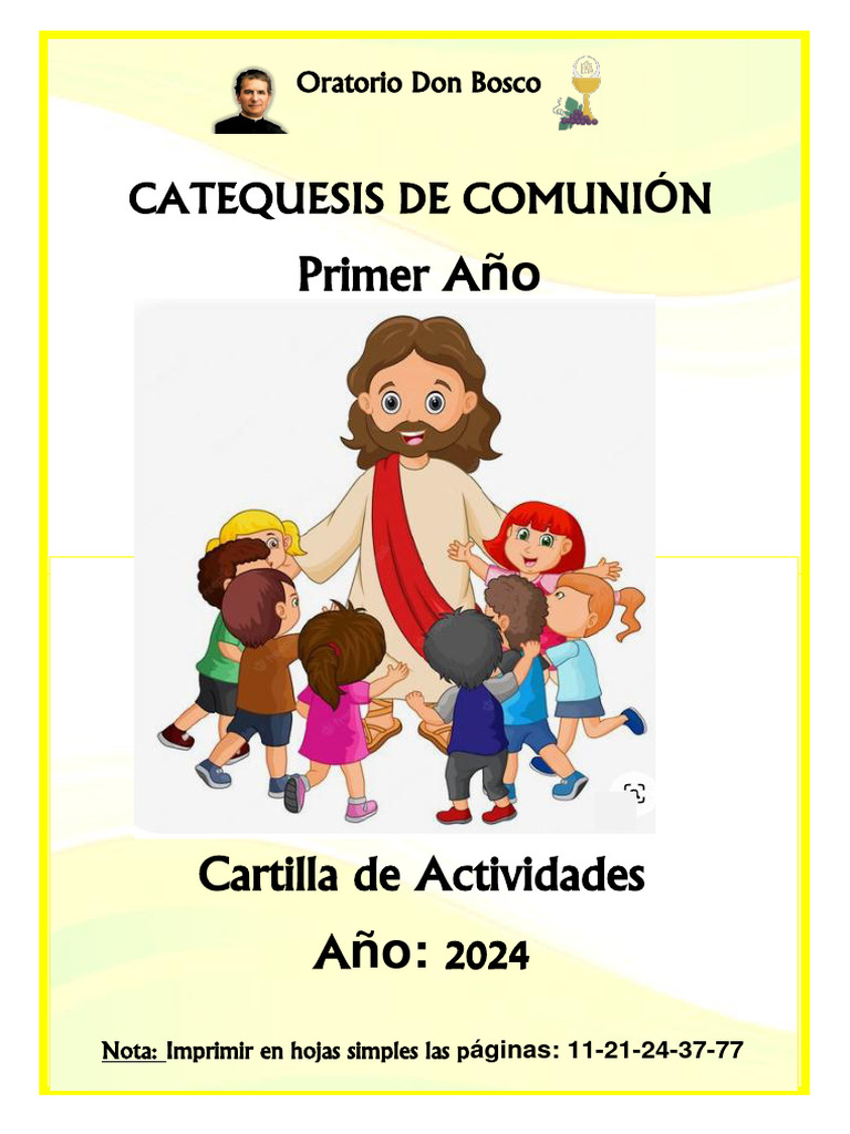 Cartilla Catequesis 1año Comuniòn 2024 | PDF | María, madre de Jesús | San José