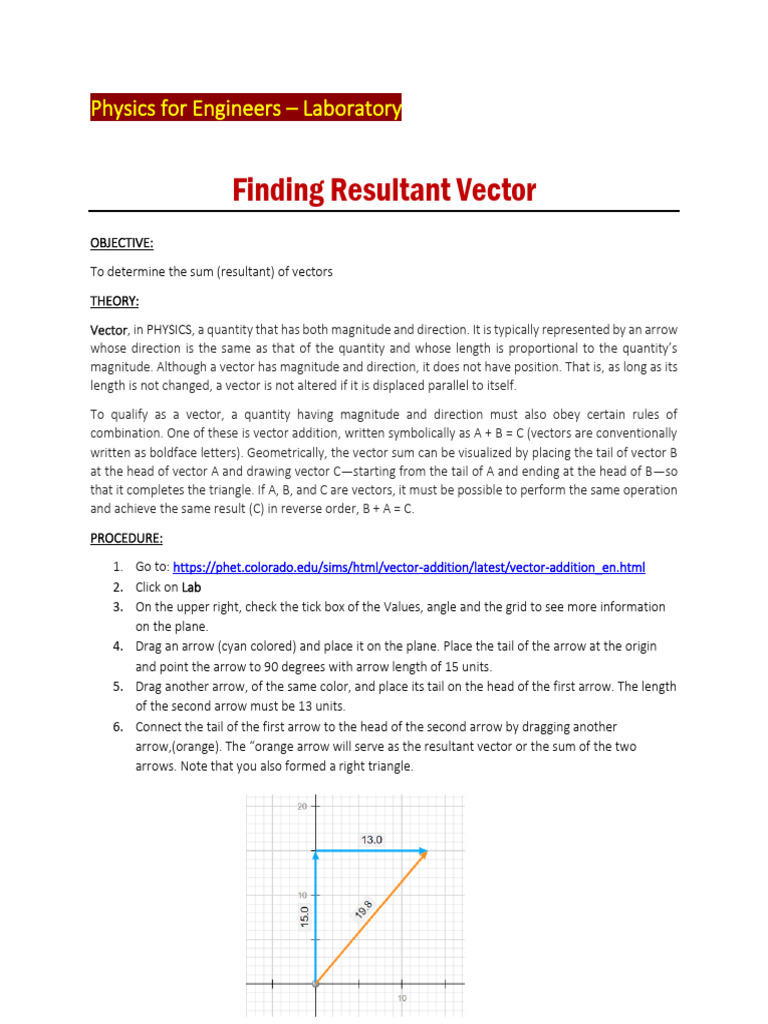 Finding Resultant Vector | PDF | Euclidean Vector | Angle