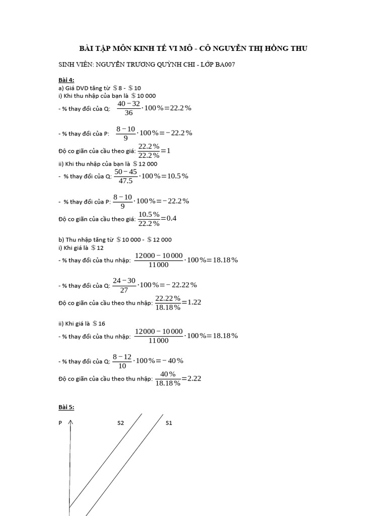 BT Kinh tế vi mô | PDF