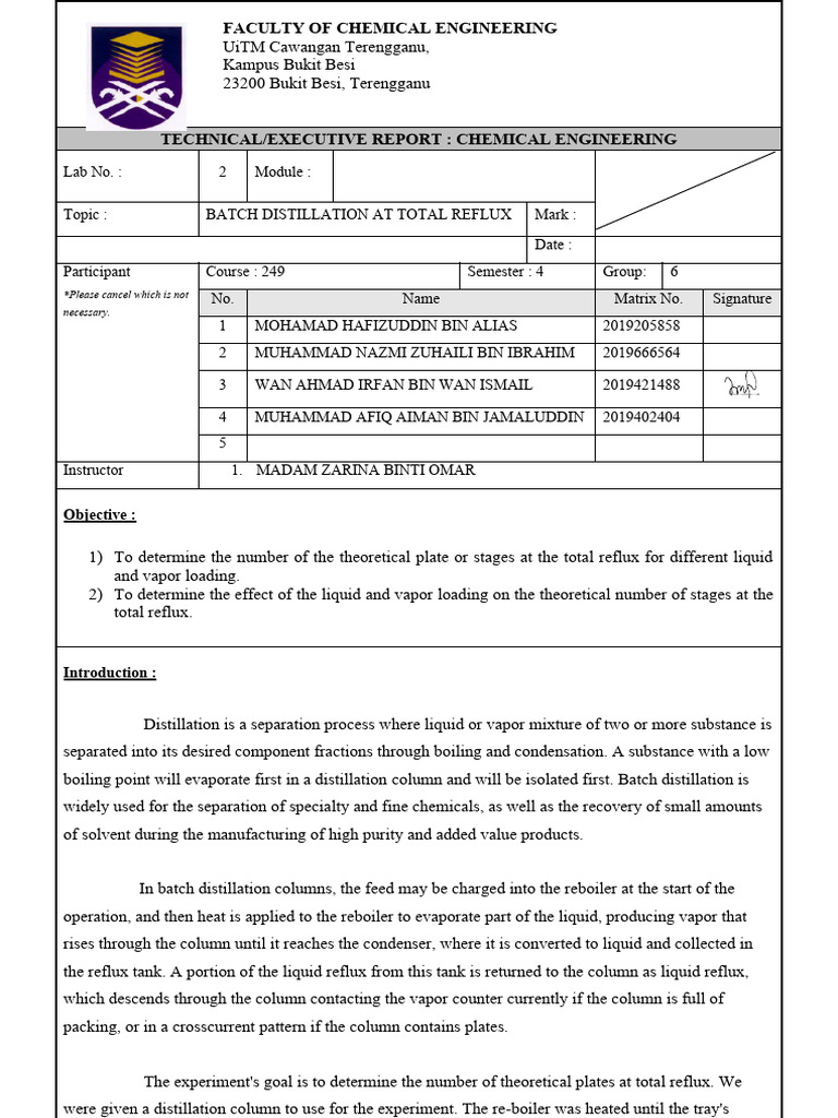Batch Distillation | PDF | Distillation | Separation Processes
