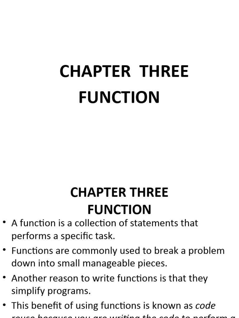Chapter 3 Function Pdf Parameter Computer Programming Computer Programming 8348