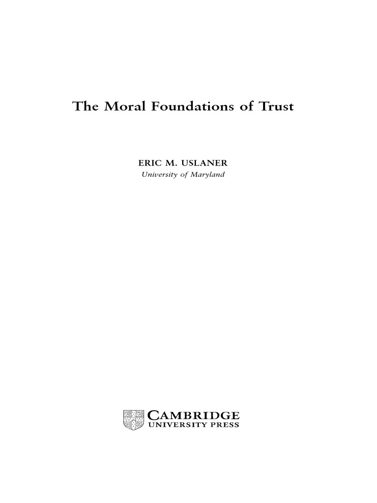 Moral Foundations of Trust - Read After Influence | PDF | Baby Boomers ...