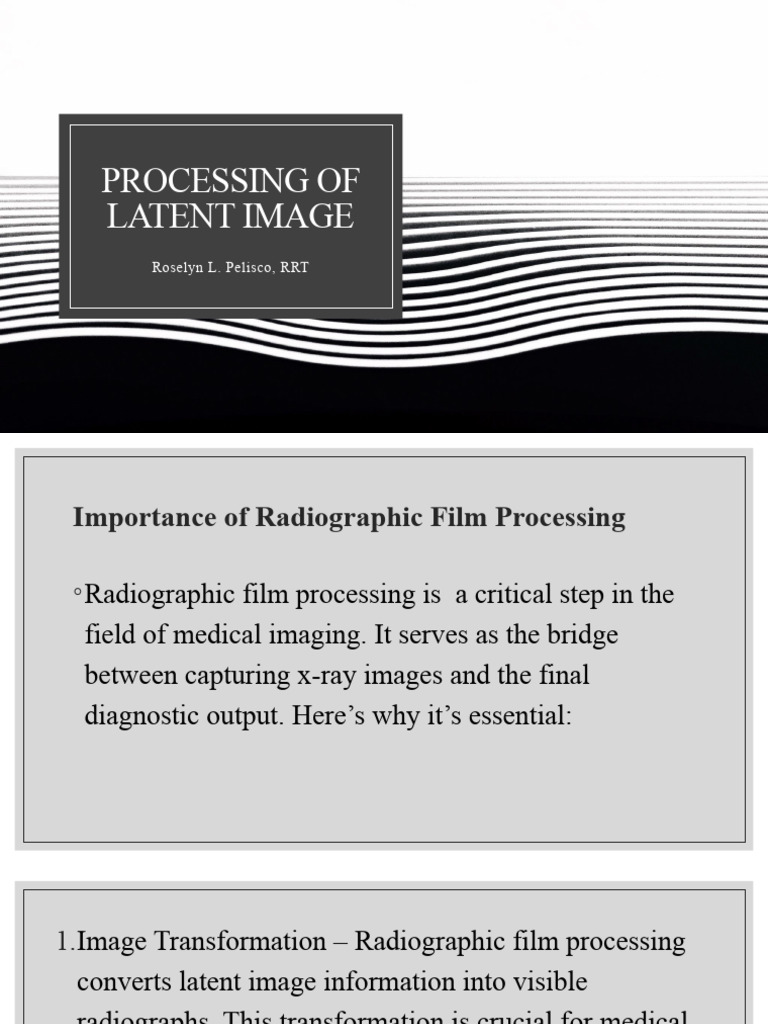 Processing of Latent Image | PDF | Radiography | Materials Science