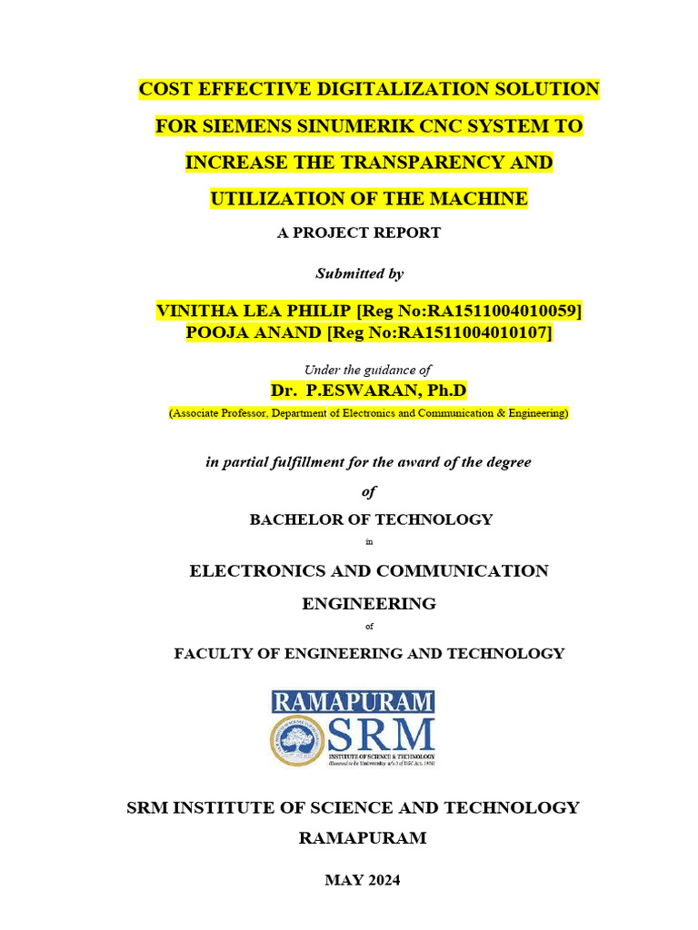 Sample ECE Project Report | Download Free PDF | Internet Of Things | Numerical Control