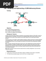 11.10.1 Packet Tracer - Design and Implement A VLSM Addressing Scheme - ILM | PDF | Ip Address ...