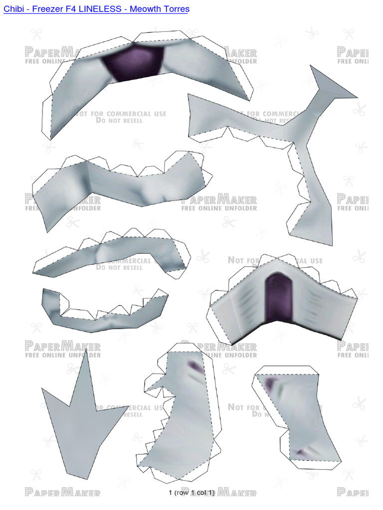 Chibi - Freezer F4 LINELESS - Meowth Torres - Papercraft-maker.com | PDF
