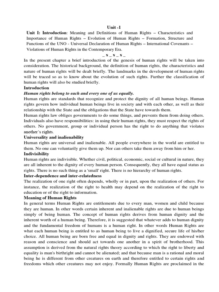 Unit One | PDF | United Nations | International Relations