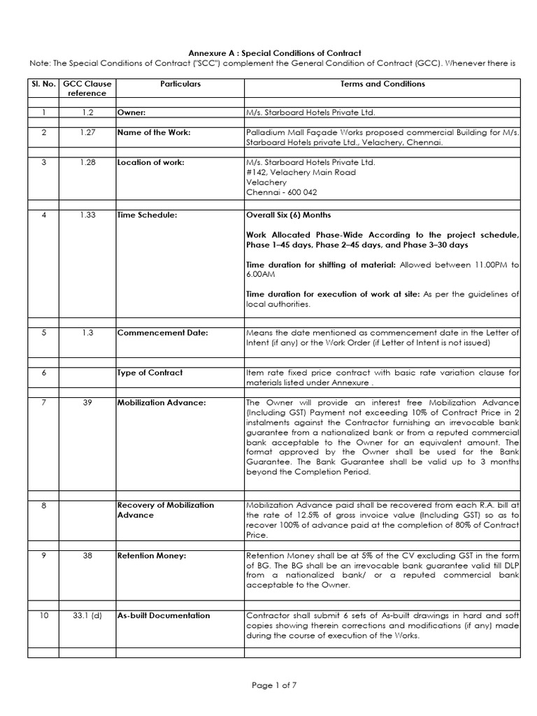 5-Section 6 Special Conditions of Contract | PDF | Employment ...