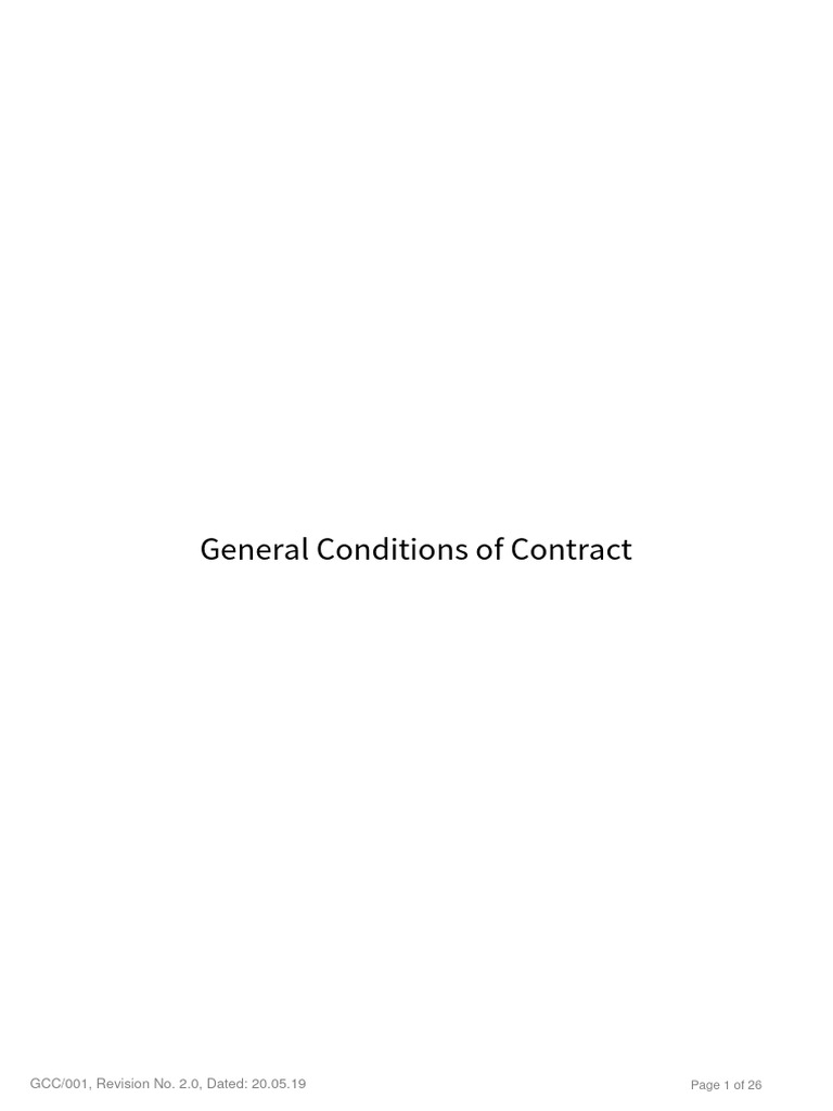4-Section 4 General Conditions of Contract | Download Free PDF ...
