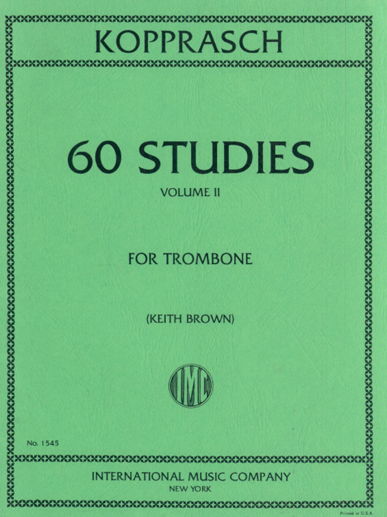 Kopprasch - 60 Estudos Vol.2 - Trombone | PDF