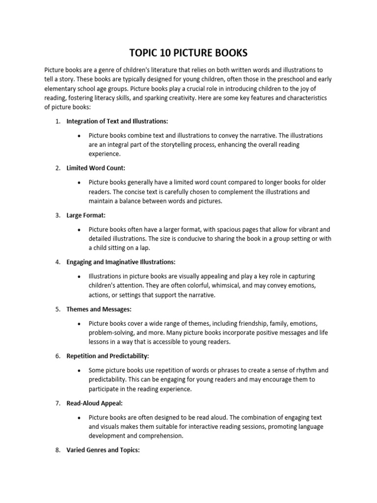 A.PICTURE-BOOKS | PDF | Picture Book | Reading Comprehension