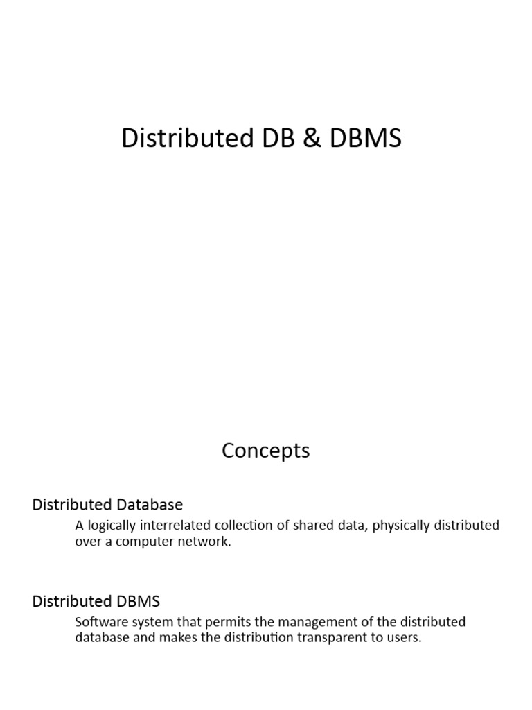 13-Distributed Databases | PDF | Databases | Database Transaction