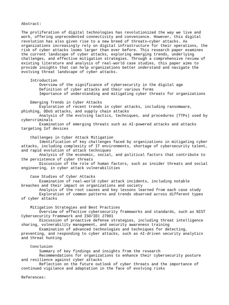 Cyber Attack Trends and Mitigation Strategies | PDF | Computer Security ...