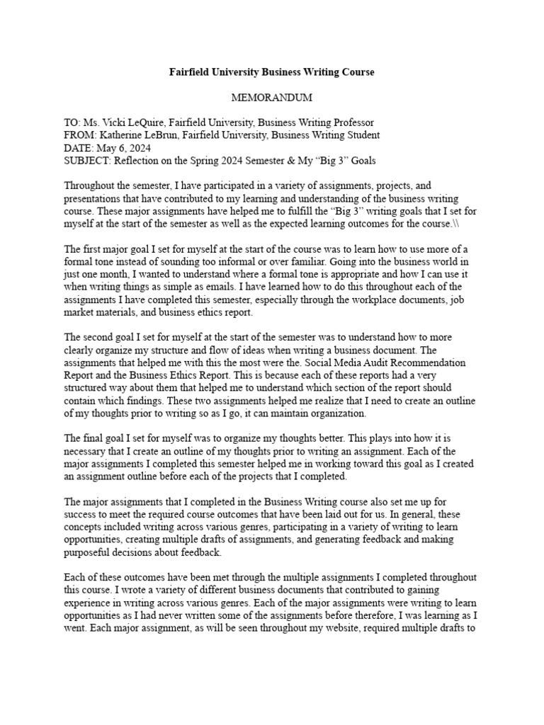 Reflection Memo | Download Free PDF | Business Ethics | Social Psychology