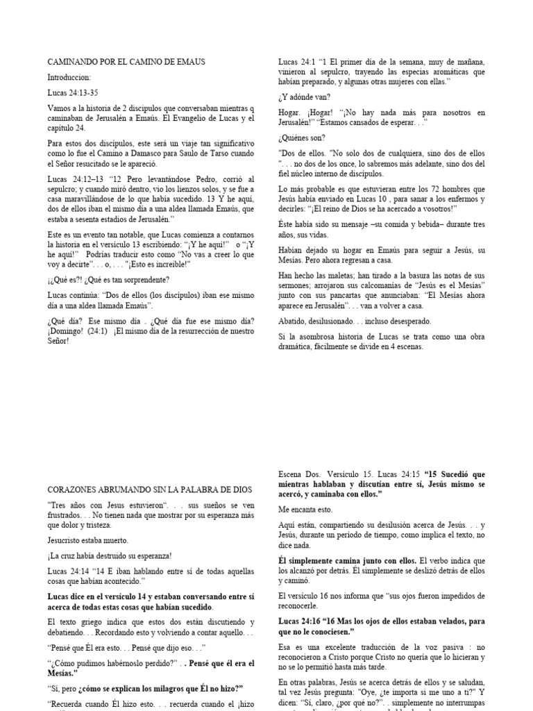CAMINANDO POR EL CAMINO DE EMAUS | PDF | Jesús | La resurrección de Jesús