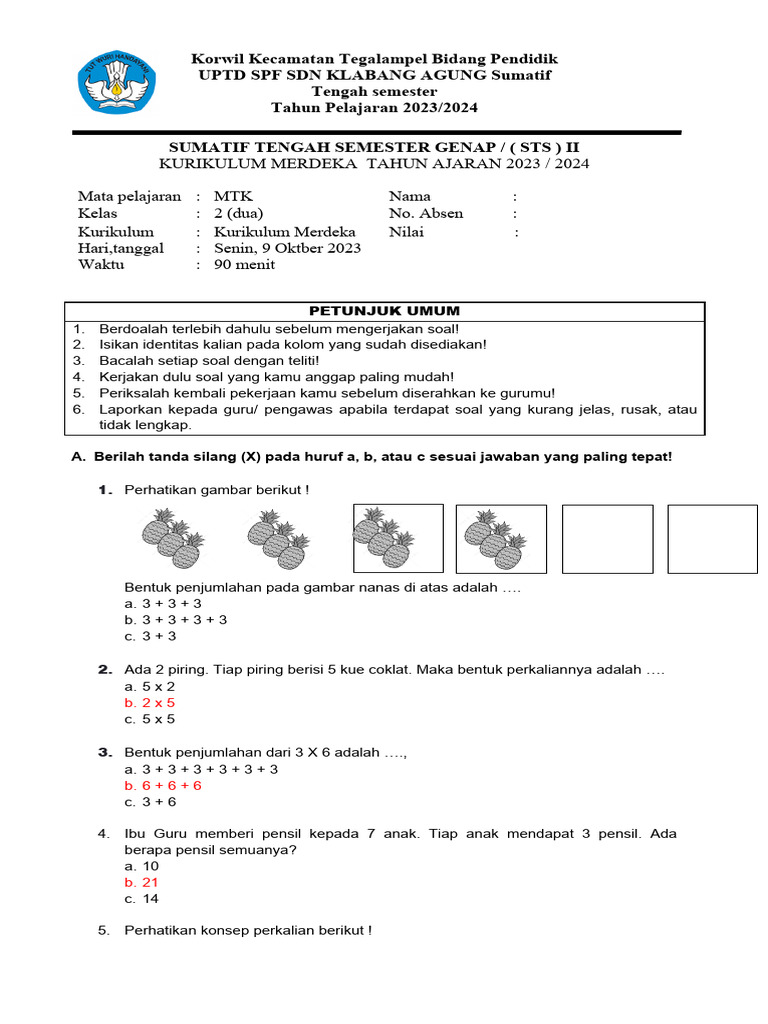 Sts MTK Genap | PDF | Metode & Bahan Ajar | Griya & Taman