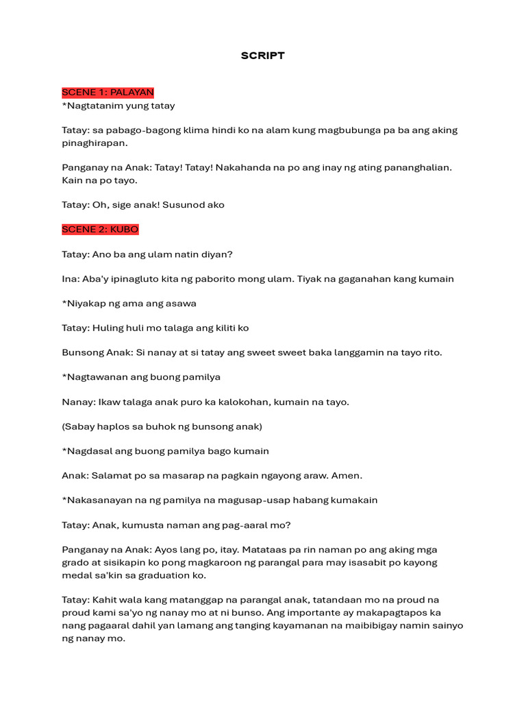 Short Film Script | PDF