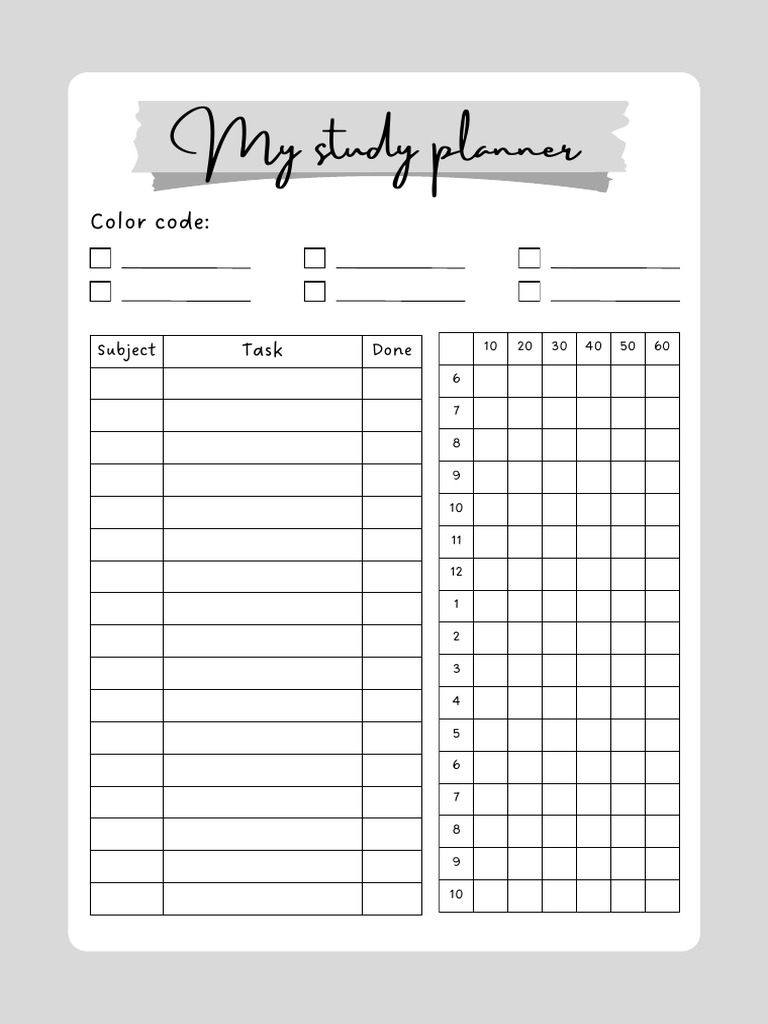 Study Planner Design | PDF