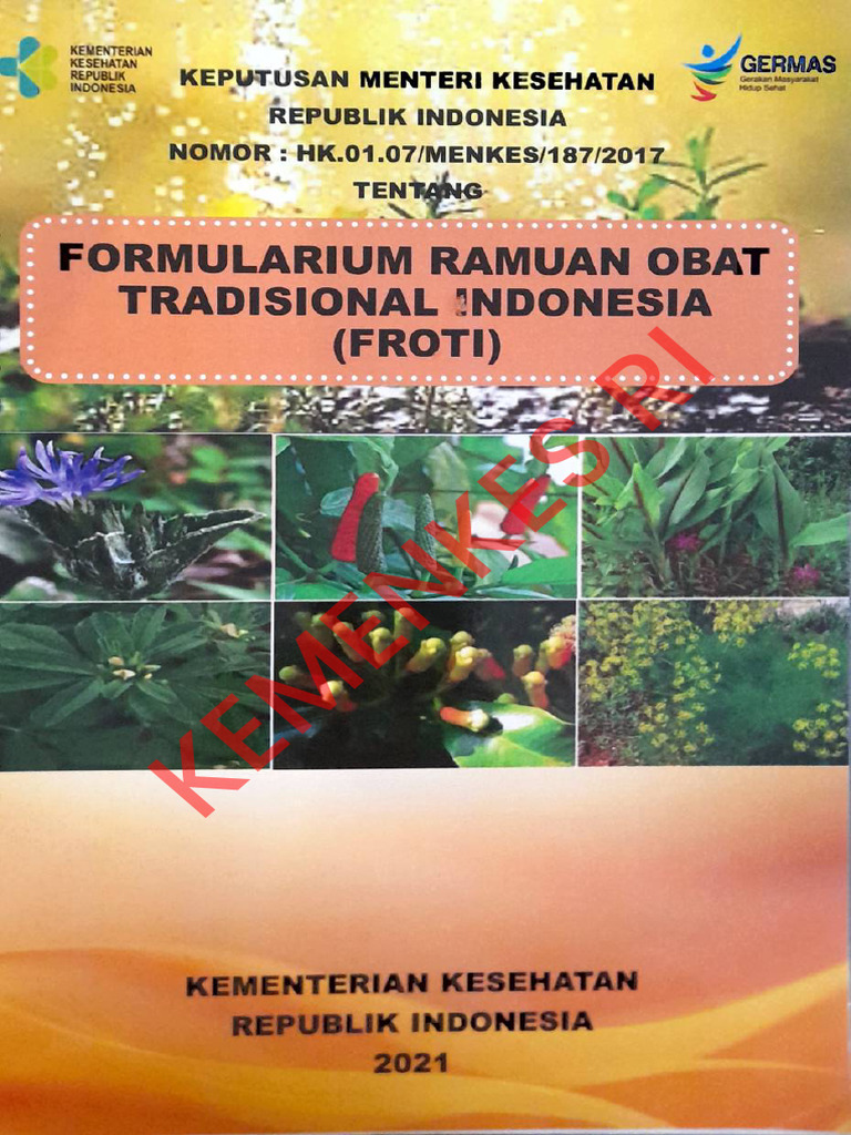 Formularium Ramuan Obat Tradisional Indonesia (Froti) | PDF