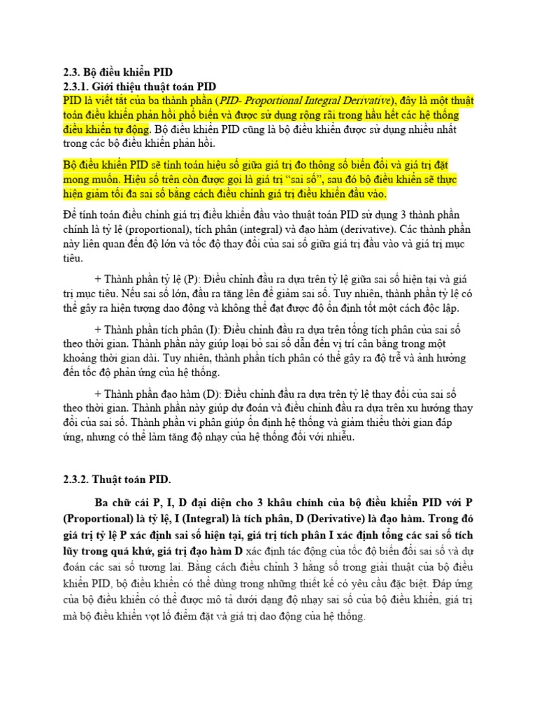 PID-Proportional Integral Derivative | PDF