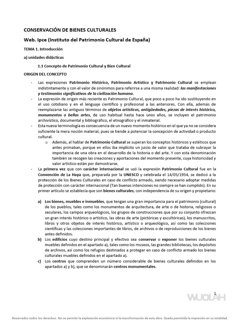 Evolución del Patrimonio Cultural | PDF | Patrimonio de la Humanidad | Patrimonio cultural