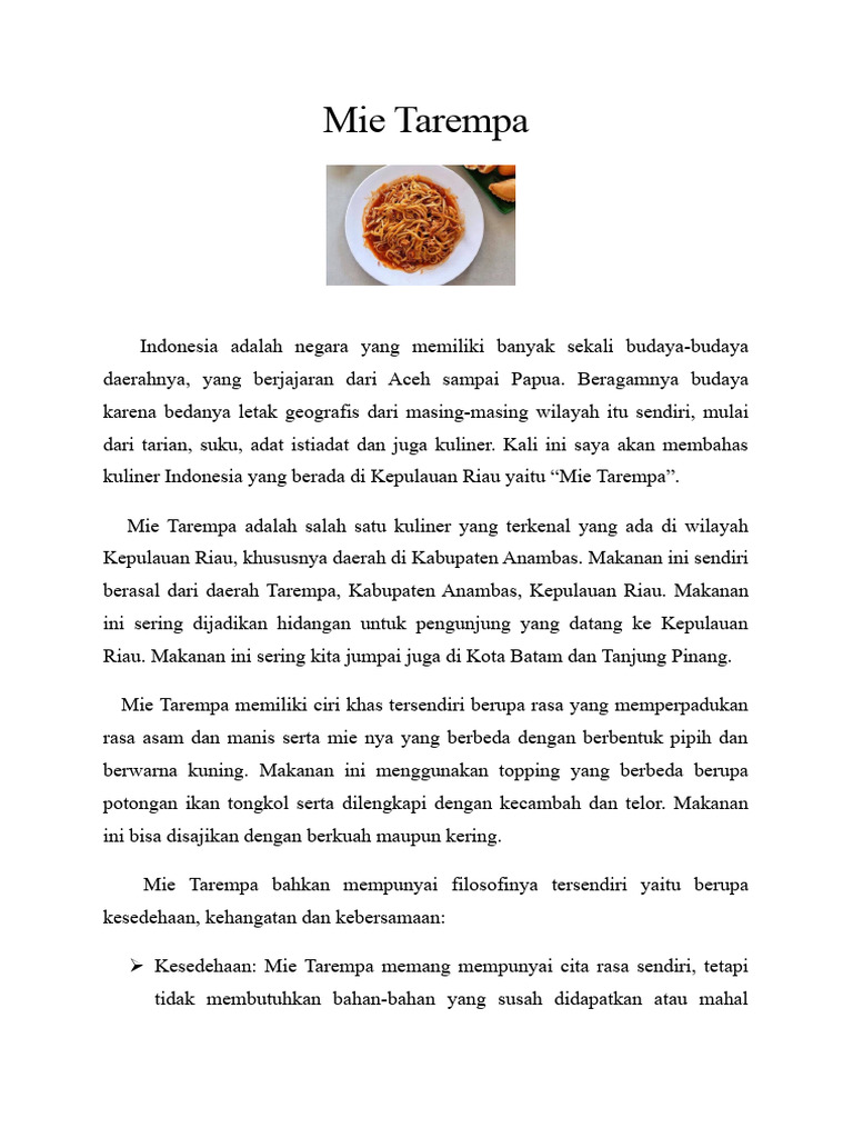 Rizqi Chairi Syafhan - X.10 - PPKN - Keunikan Kuliner Khas Indonesia | PDF