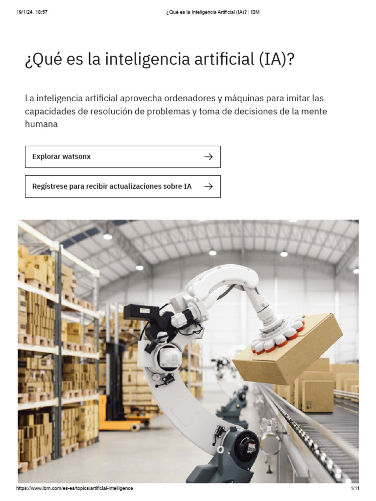 ¿Qué Es La Inteligencia Artificial (IA) - IBM | Descargar gratis PDF | Inteligencia artificial ...