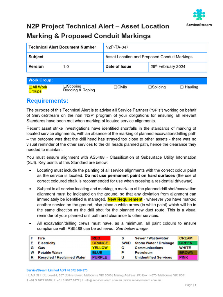N2P-TA-047_Technical Alert_Asset Location Markings | PDF