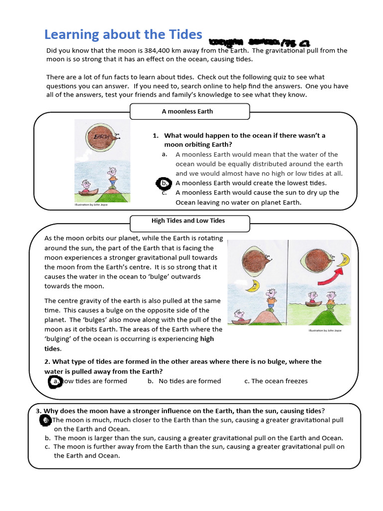 Learning About The Tides - A Fun Tidal Quiz | PDF | Tide | Earth