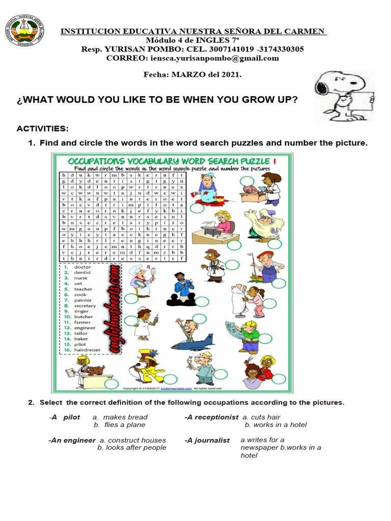 Módulo 4 - INGLES 7 - 2021 | PDF