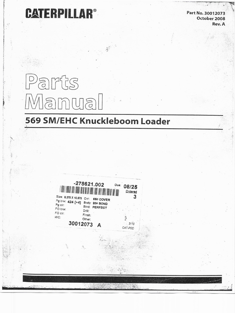 Caterpillar 569 SM - EHC Part Manual | PDF