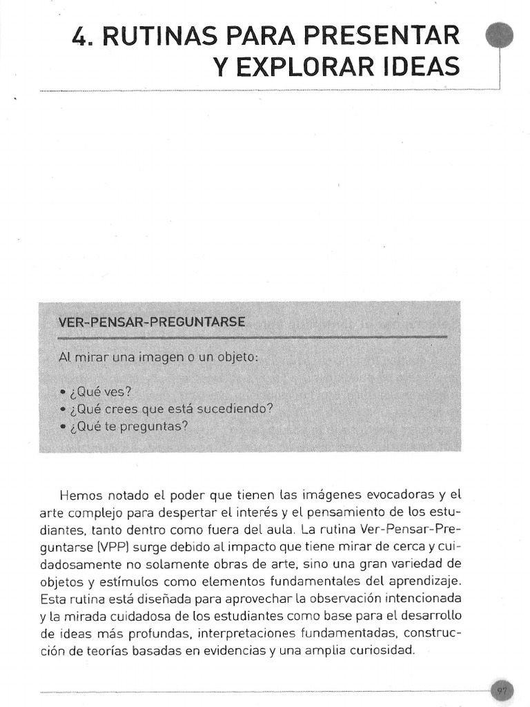 Copia de 1 - Rutinas de Pensamiento - Veo Pienso Me Pregunto | PDF