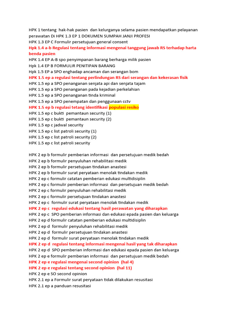 HPK List | PDF | Hukum