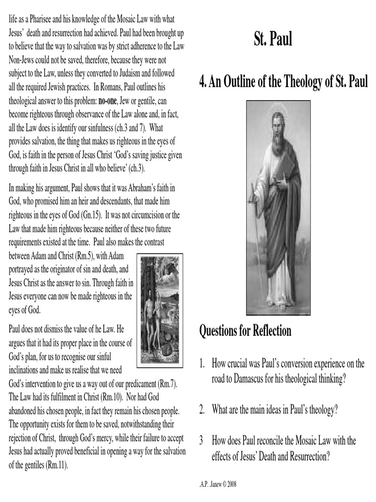 The Theology of ST Paul | PDF | Paul The Apostle | Resurrection Of Jesus