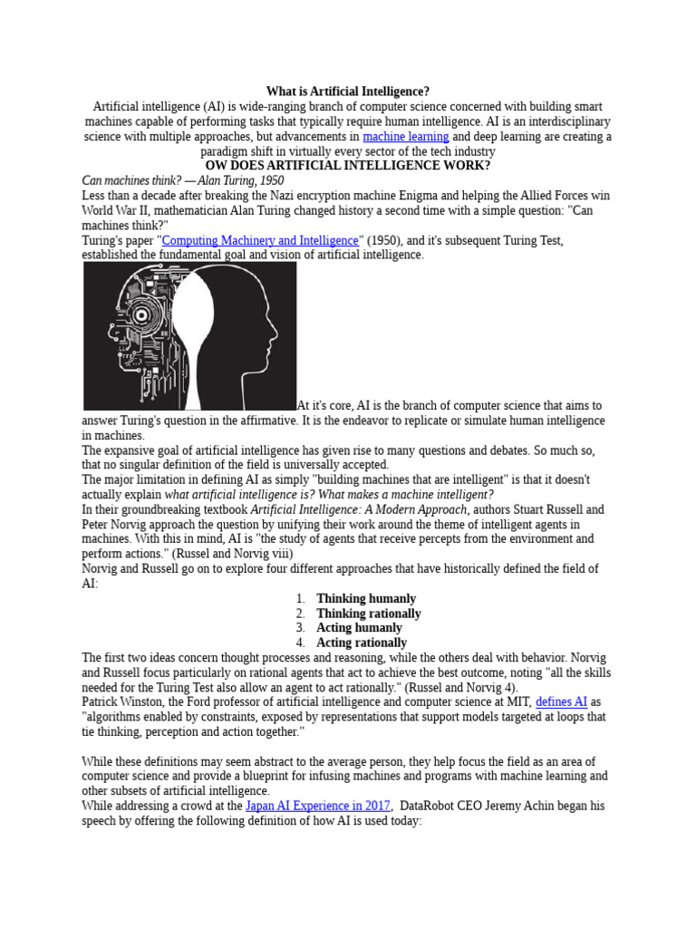 Artificial Intelligence Notes Detailed | PDF | Artificial Intelligence ...