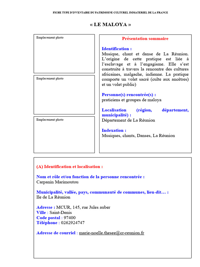 Origine et évolution du Maloya | PDF