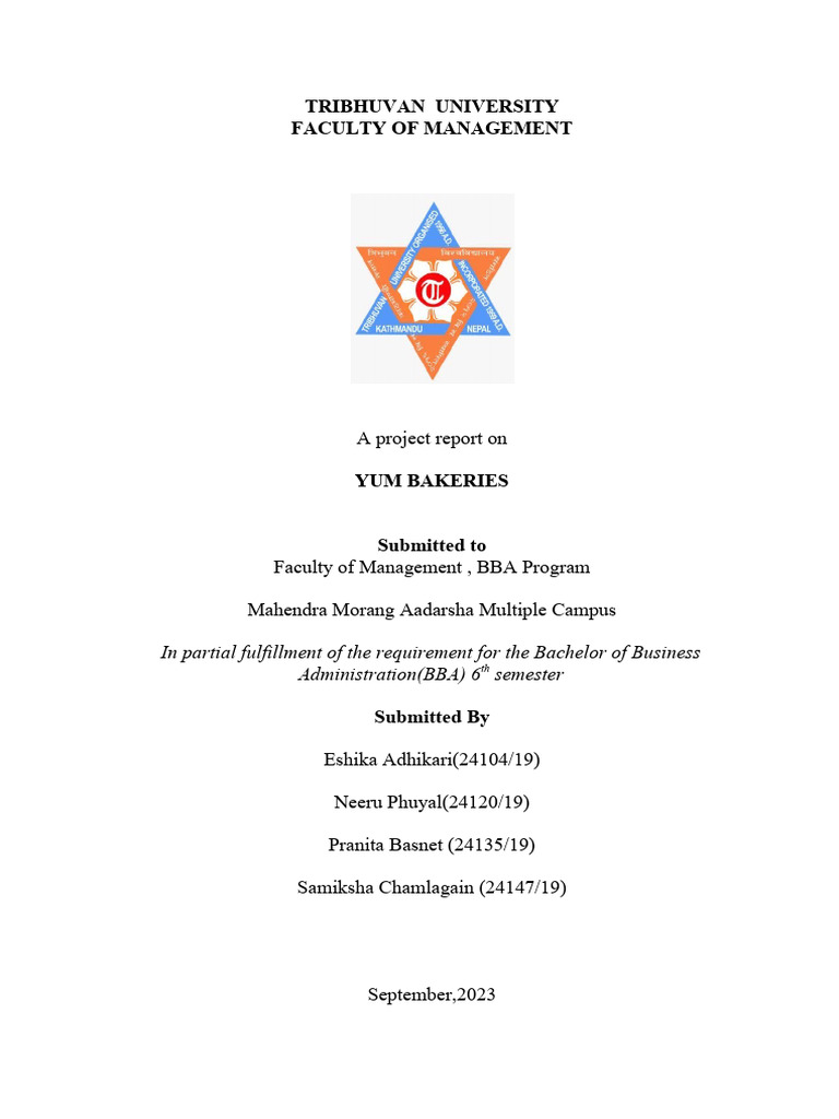 Yum Bakeries Project Report BBA | PDF | Php | Apache Http Server