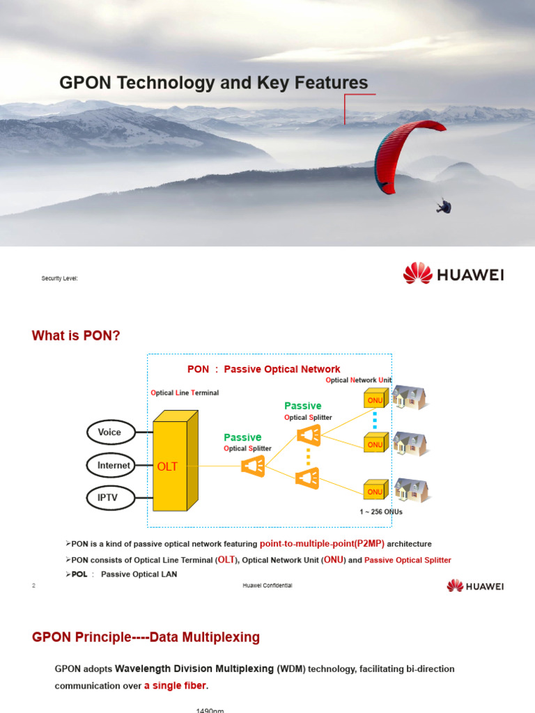 01-GPON Technology and Key Features | PDF | Data Transmission | Internet