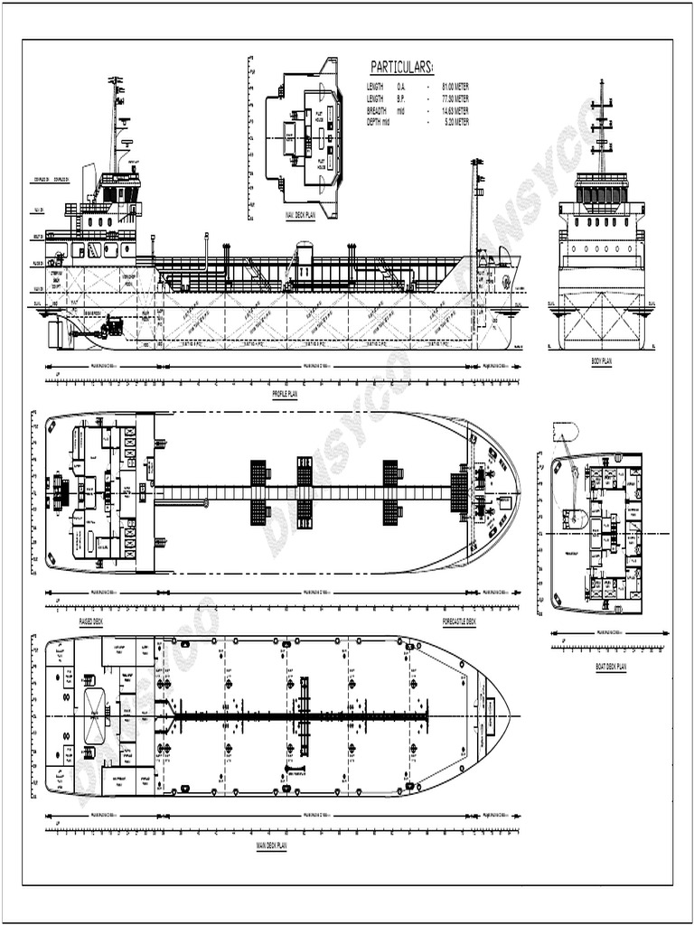 Proposed GA Plan For 2.5M Vessel | Download Free PDF | Ships | Water ...