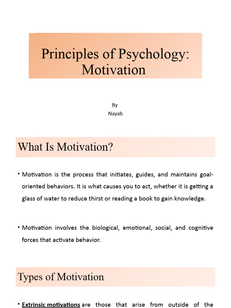 Motivation | PDF | Motivational | Motivation