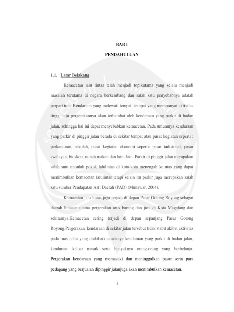 Kemacetan Lalu Lintas Menurut Pdf