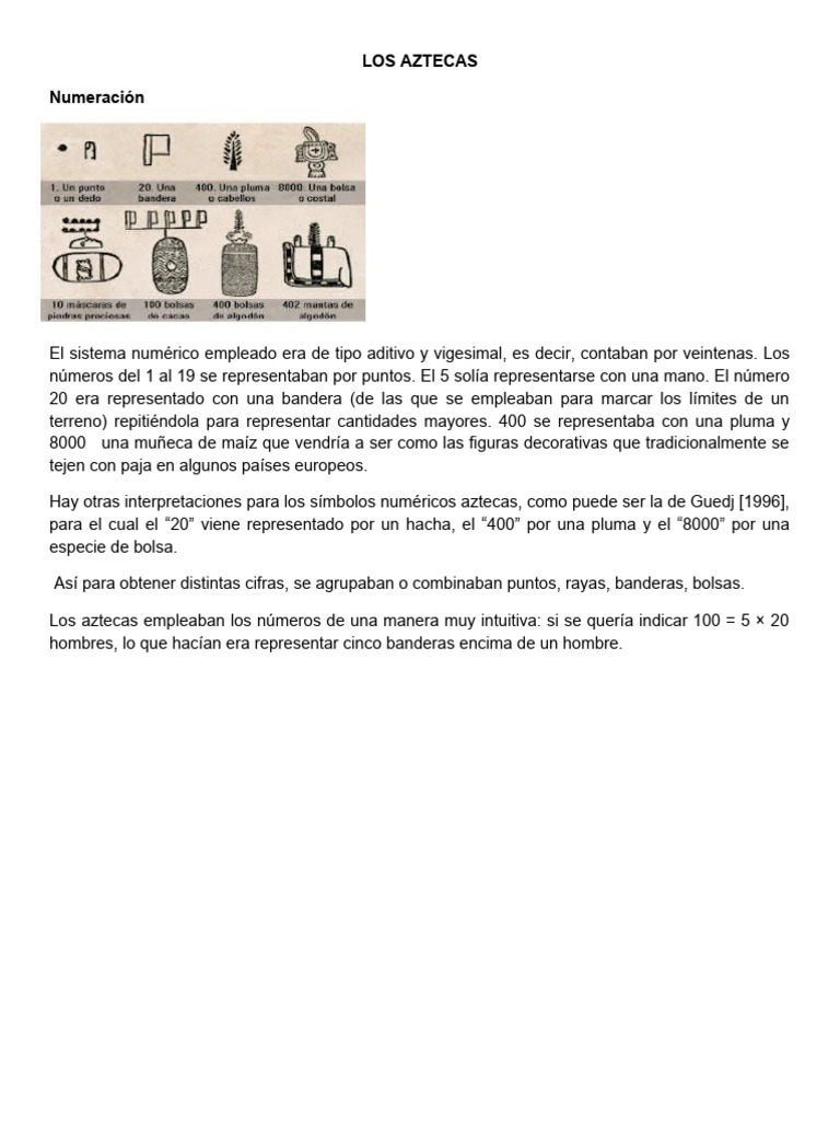 Numeración Azteca | PDF