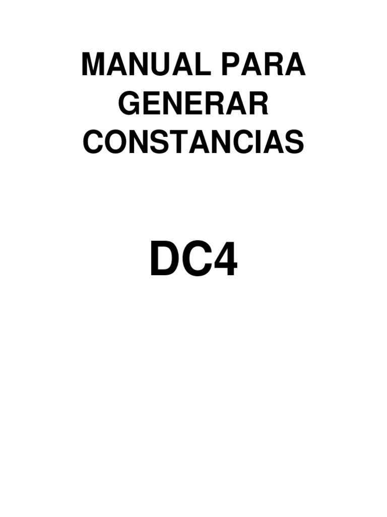 Manual DC4 | PDF